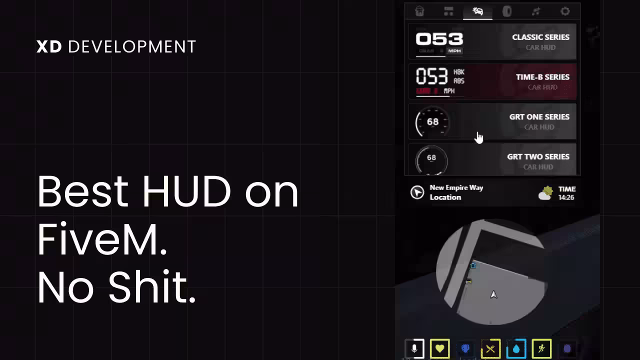 xd_hud: The Ultimate Dynamic FiveM HUD for QBcore, ESX, and More