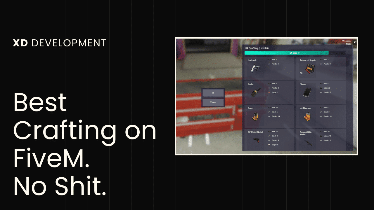 The Definitive FiveM Crafting System with XP Progression