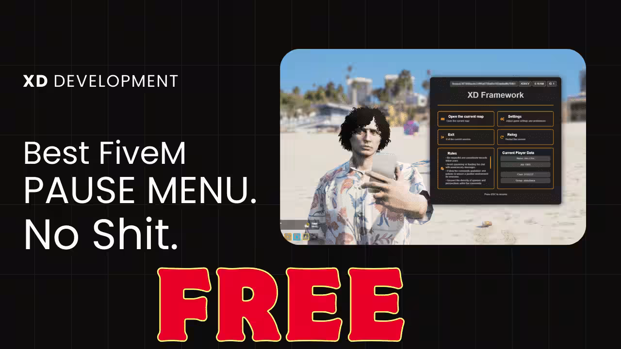 Customizable FREE FiveM Pause Menu: Enhance Your Server's User Experience